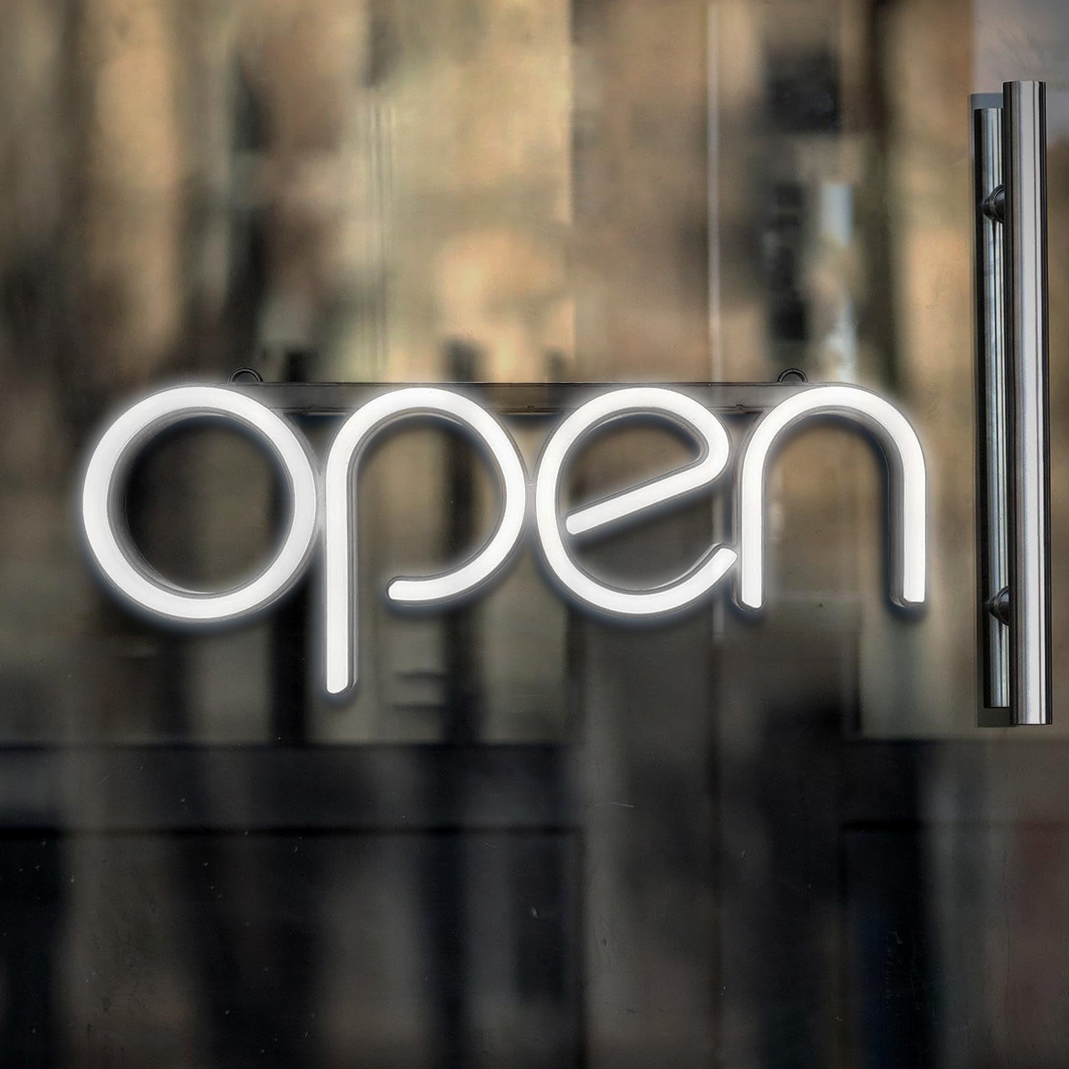 VZORA OP-60 Neon Open Sign, Multi-color RGB Neon Sign, LED Sign 16x6 i