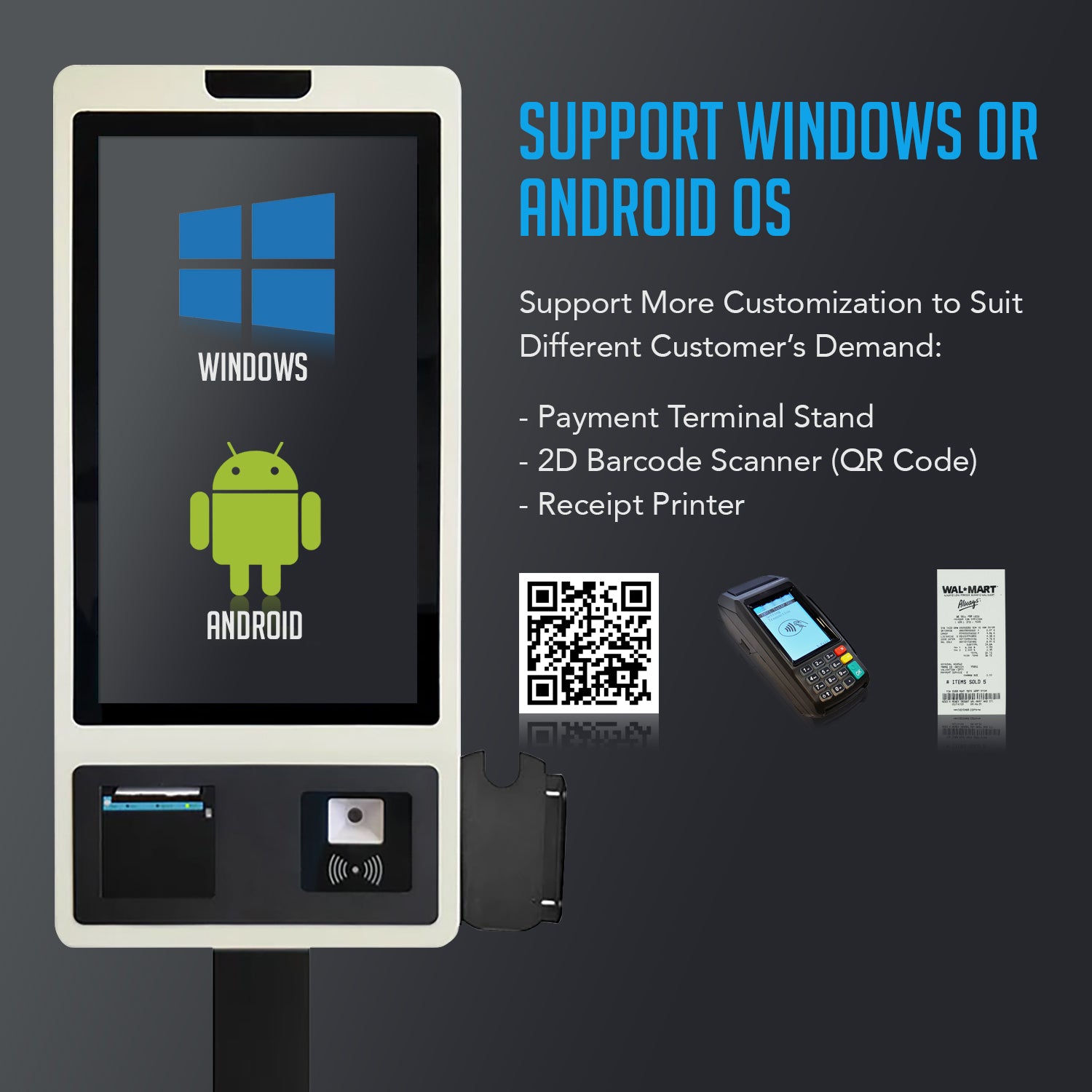 SE24 Self-Ordering Kiosk Touch Screen – VZora